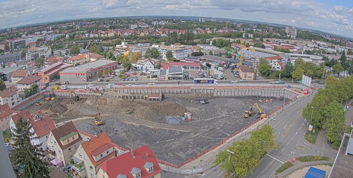 So weit sind die Bauarbeiten auf dem Gelände des Reutlinger ...