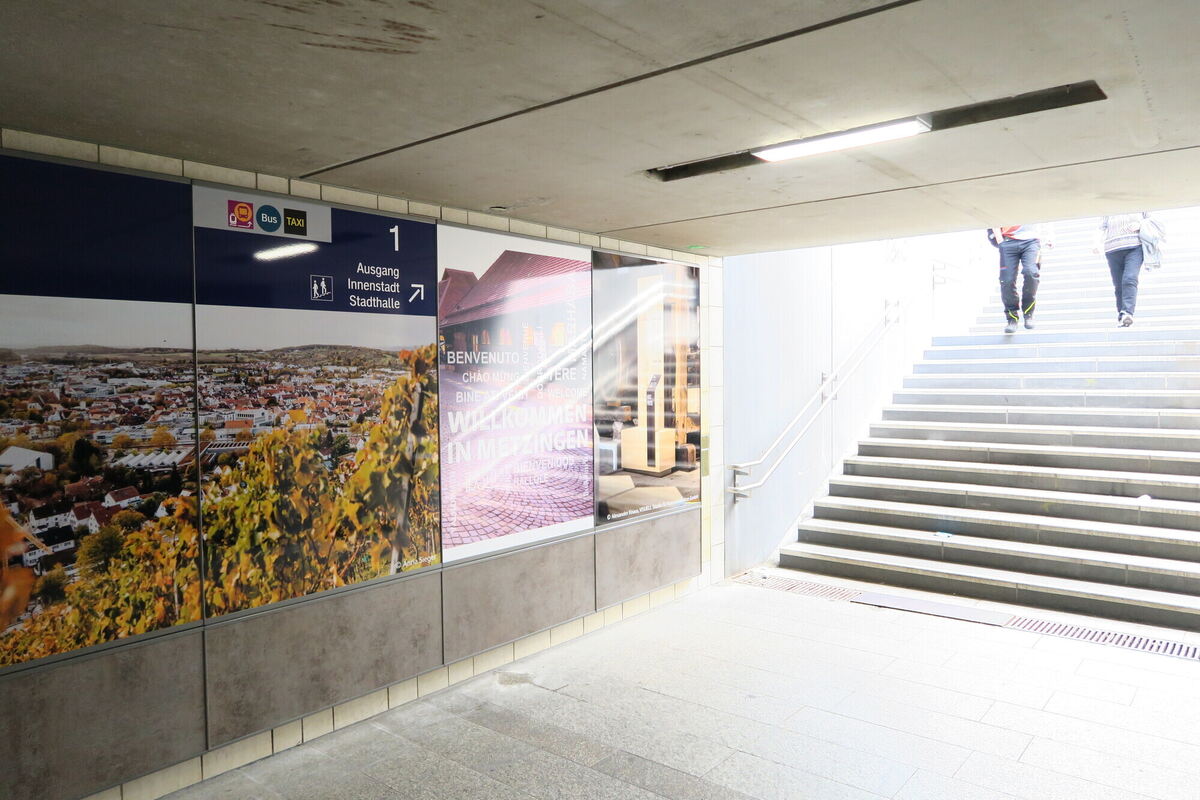 So sieht der Bahnhofstunnel von Metzingen jetzt aus - Region Neckar-Alb ...